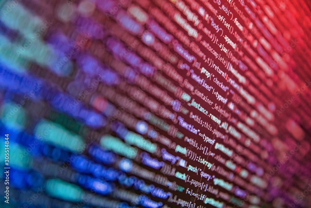 Html5 Concept Macro Backdrop In Warm Colors Javascript Code In Bracket Software Writing