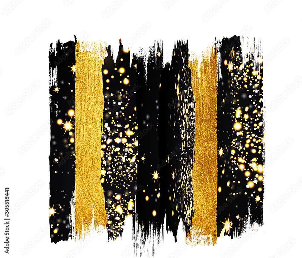 Black, gold, Brush, Strokes, jpg, sublimation, shirt, clip art, Only ...