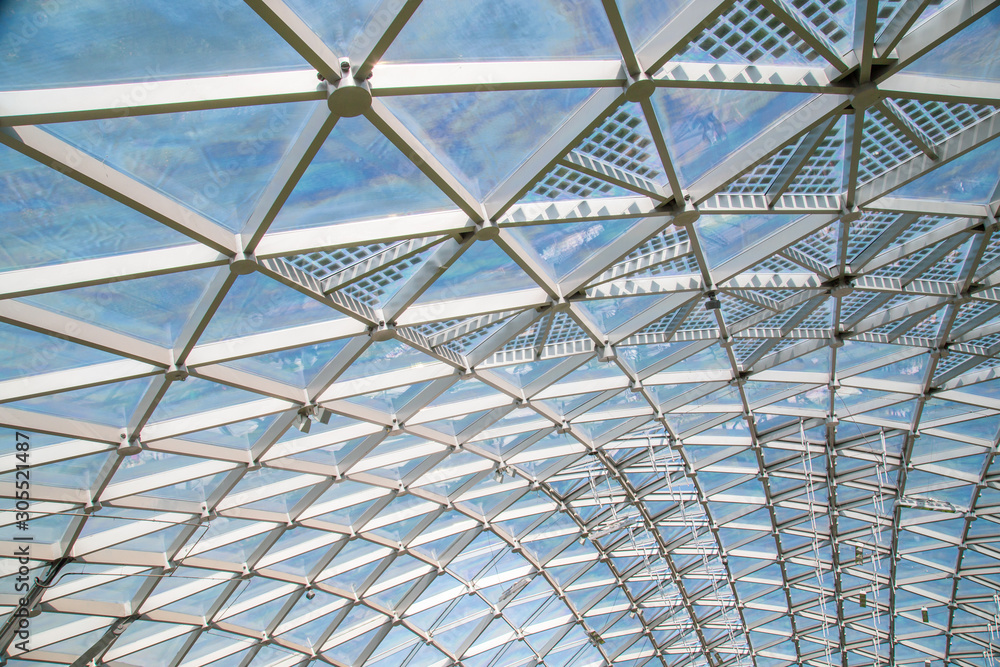 Abstract high-tech architecture background photo, internal structure of ...