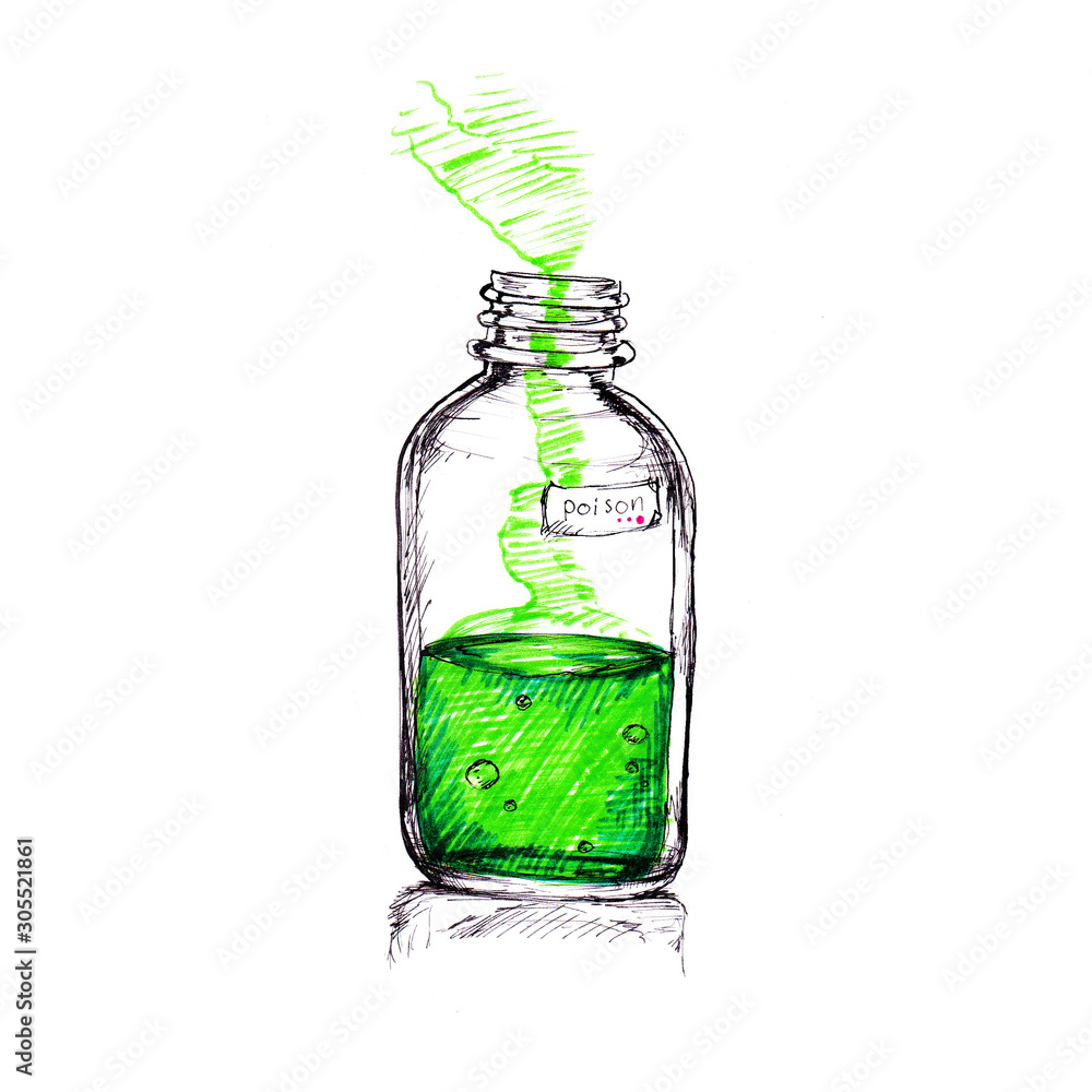 Green Poison Bottle