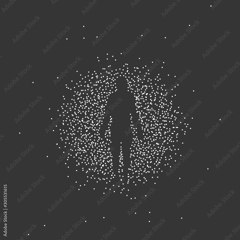 Silhouette of a human. Vector illustration. Stock Vector | Adobe Stock