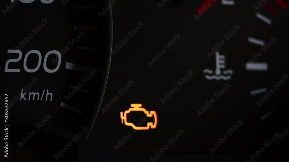 Check engine light symbol that pops up on dashboard when something goes ...