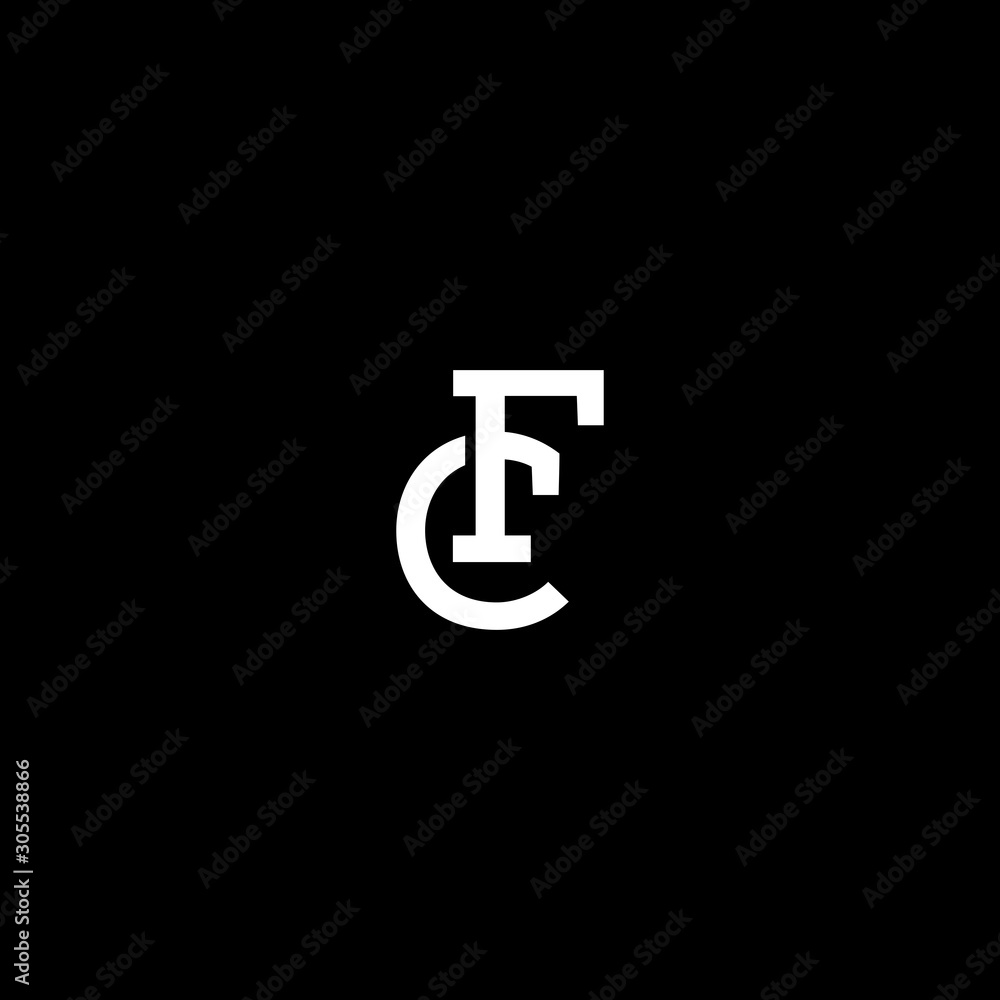 Letter FC Logo Design Template isolated on white background Vector ...