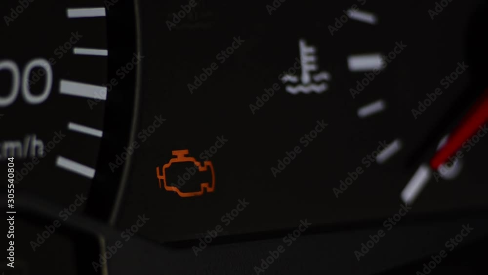 Check engine light symbol that pops up on dashboard when something goes ...