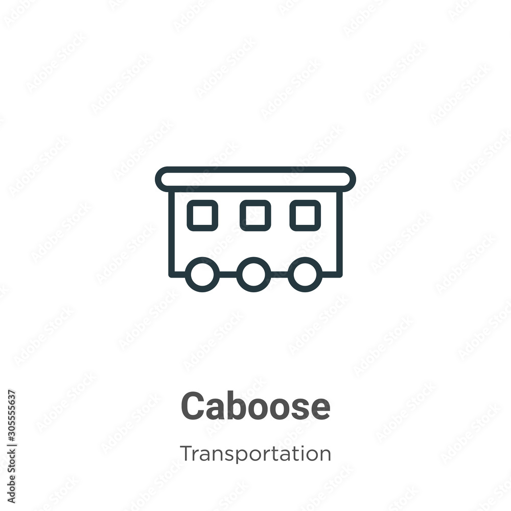Train Caboose Outline Printable