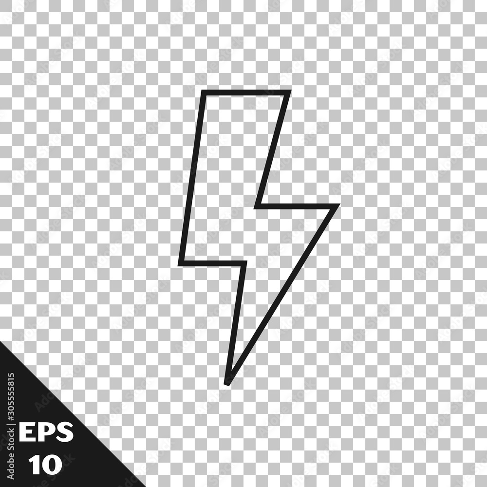 Flash Lightning Bolt Outline