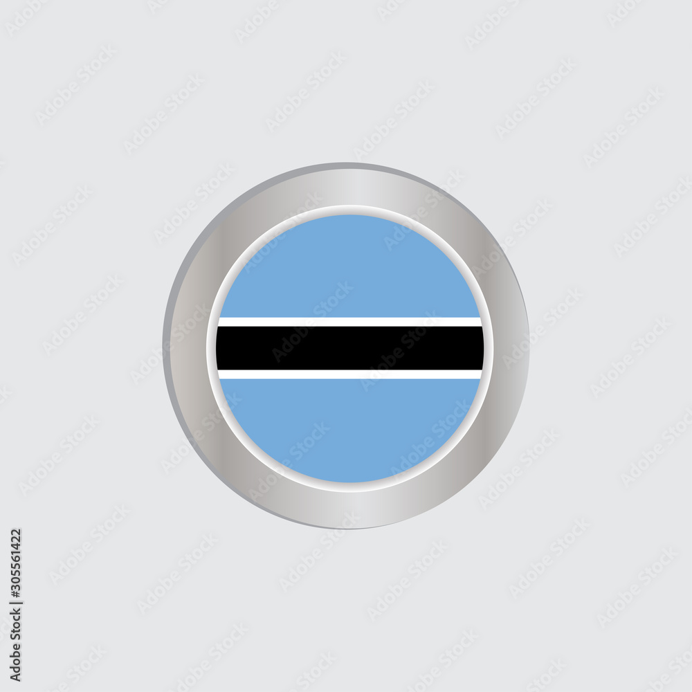 The Botswana flag is horizontally isolated in official colors, map pins ...