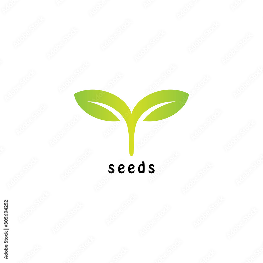 seeds logo vector design concept Stock Vector | Adobe Stock