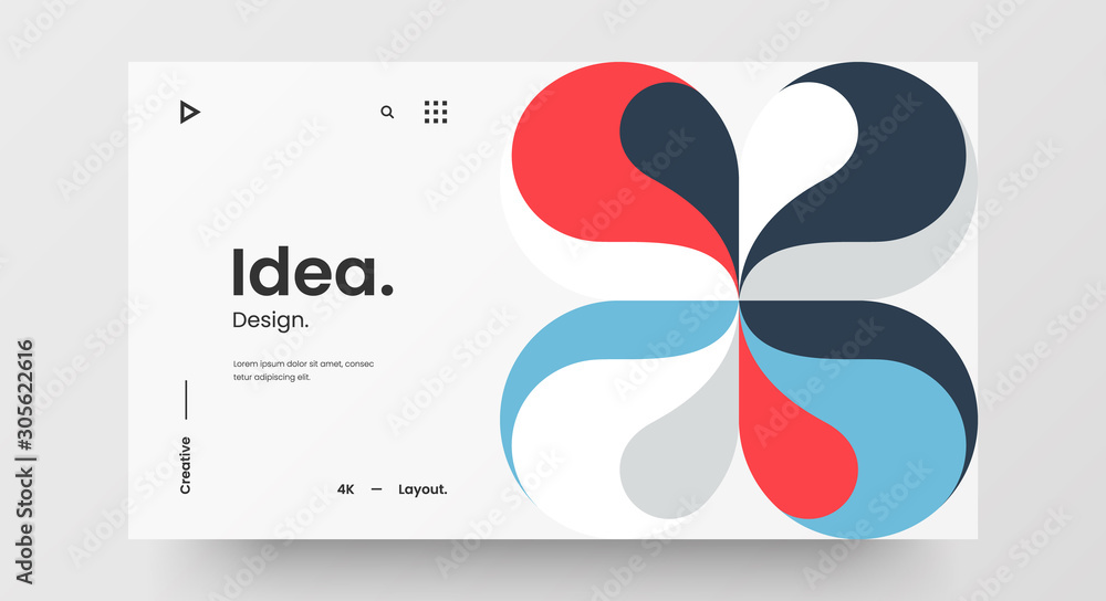 Creative horizontal website screen part for responsive web design ...