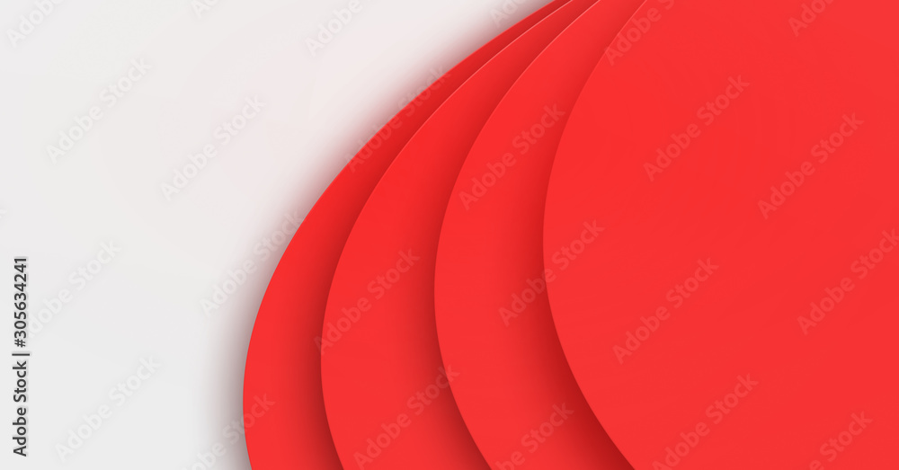 Red abstract banner template, horizontal advertising banner. FB Red ...