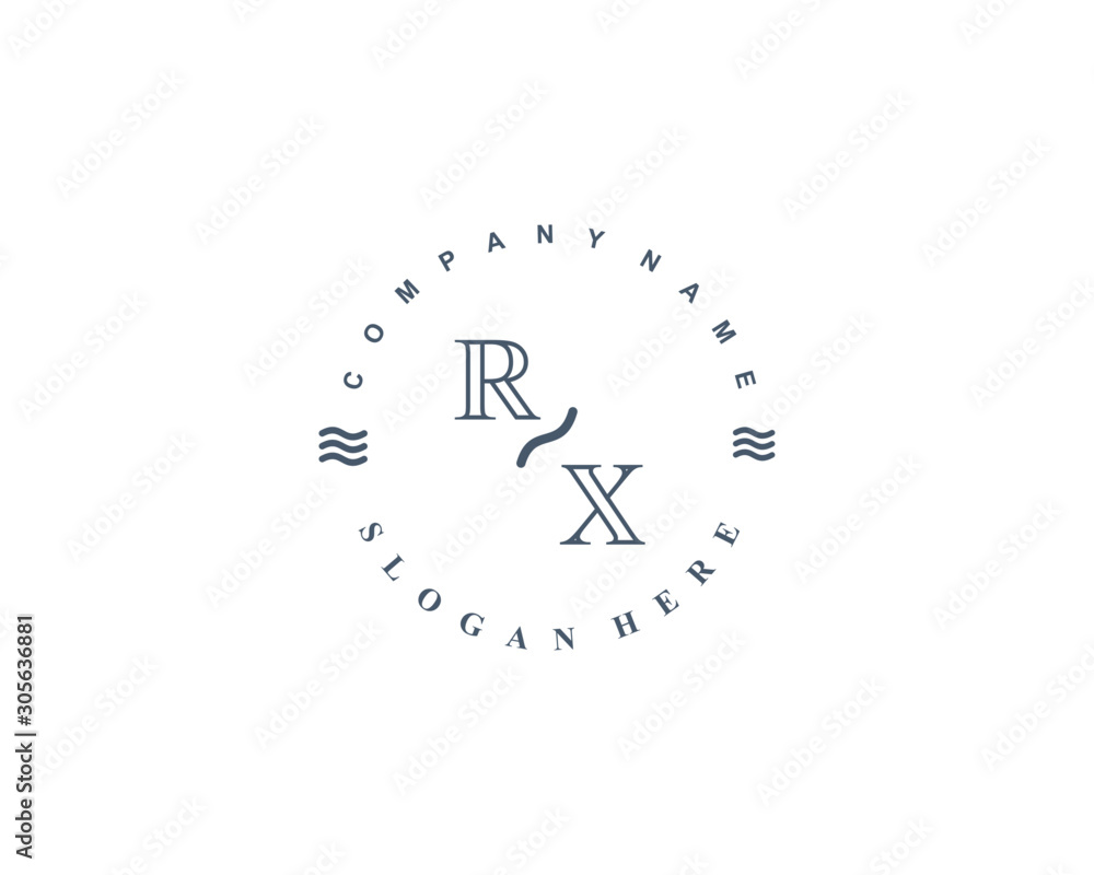 Initial RX vintage logo template Stock Vector | Adobe Stock
