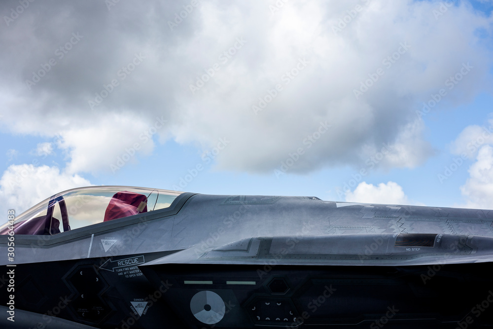 Stealth fighter jet cockpit Stock Photo | Adobe Stock