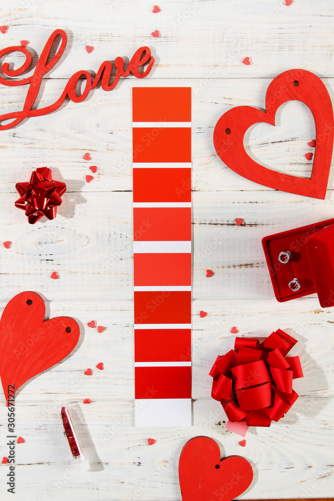 Red and its shades color palette Stock Photo | Adobe Stock
