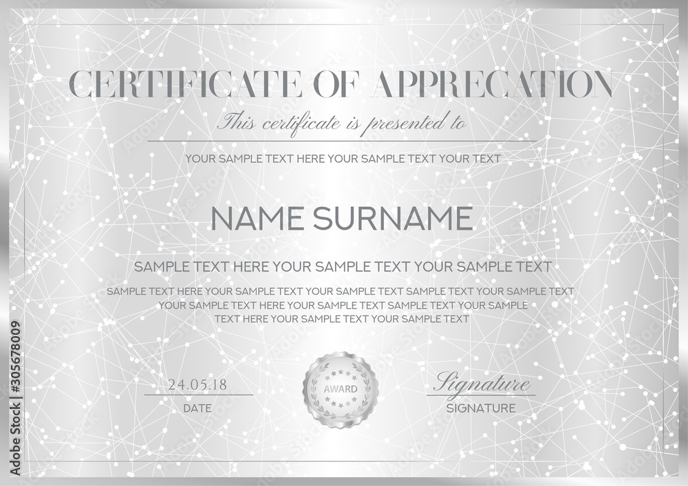 Silver Certificate Borders Templates