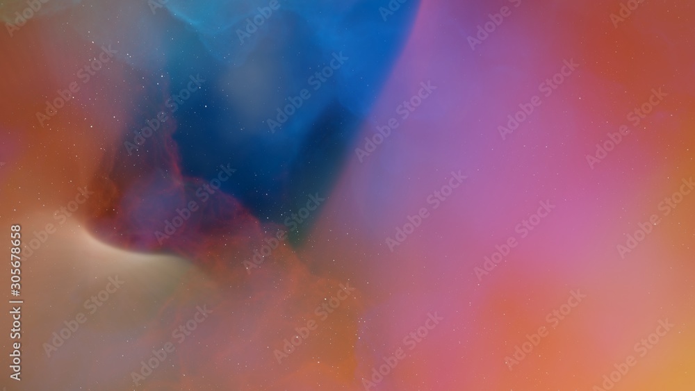 High Resolution Star Nebula Generated in a 3D Simulator Stock ...