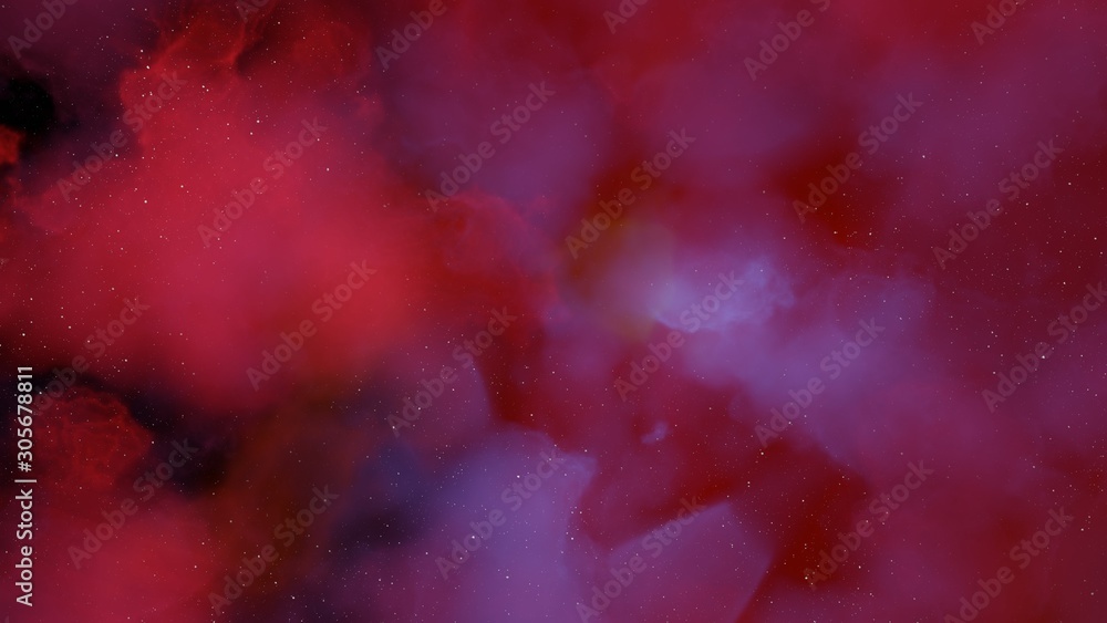 High Resolution Star Nebula Generated in a 3D Simulator Stock ...