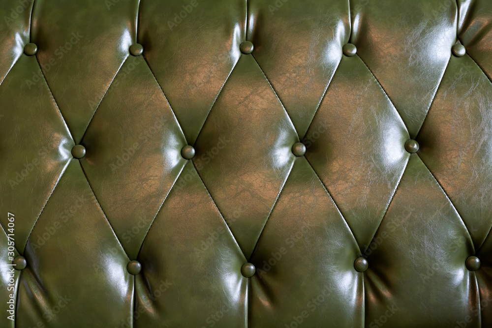 horizontal genuine elegant dark green vintage leather sofa upholstery ...