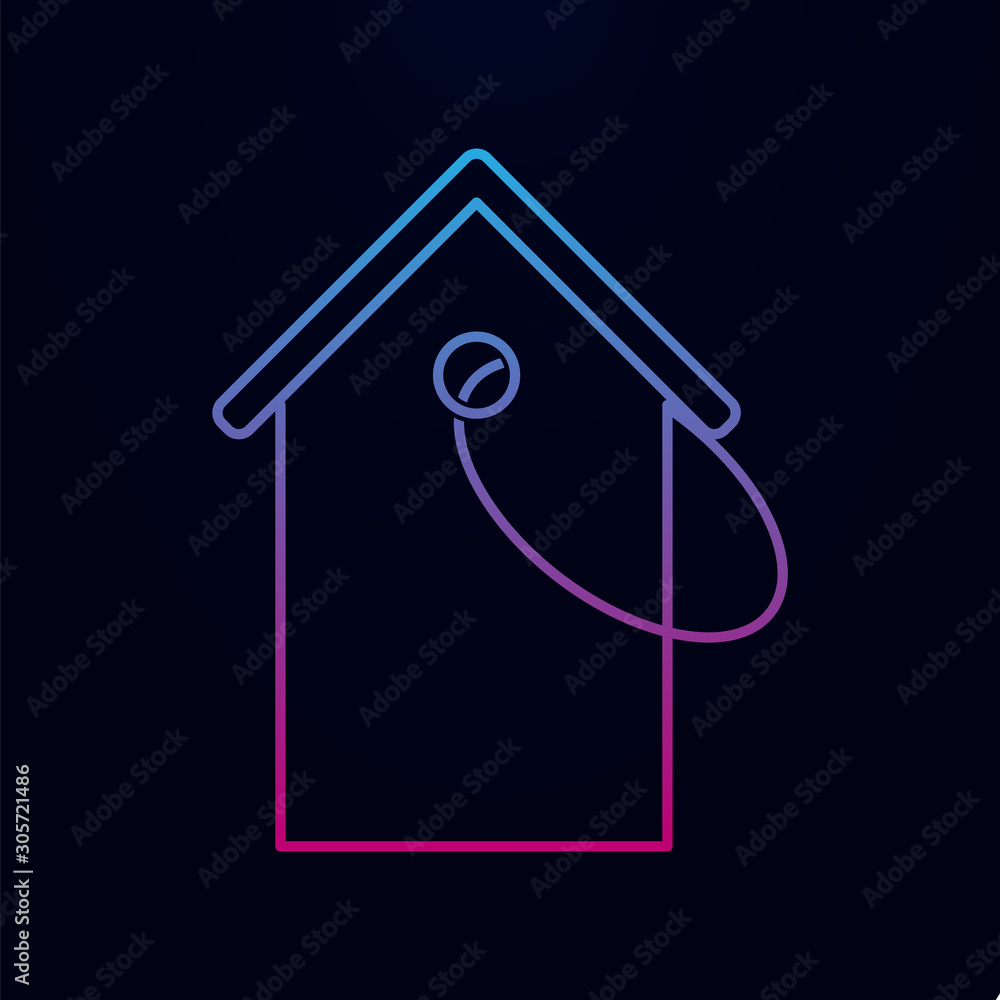 House price tag nolan icon. Simple thin line, outline vector of real ...