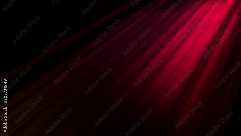 3D rendering of volumetric rays of light shining from above ...