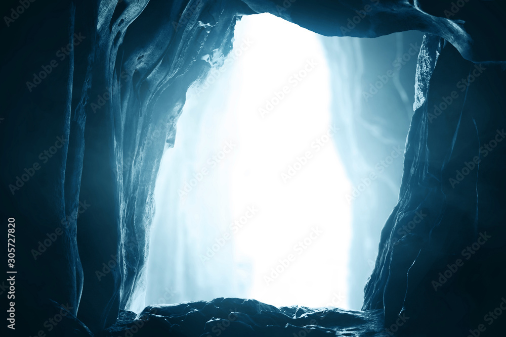Inside the ice cave background Stock Photo | Adobe Stock