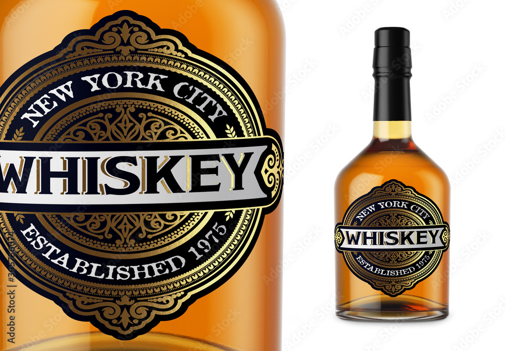 Vintage Whiskey Label Packaging Layout Stock Template | Adobe Stock