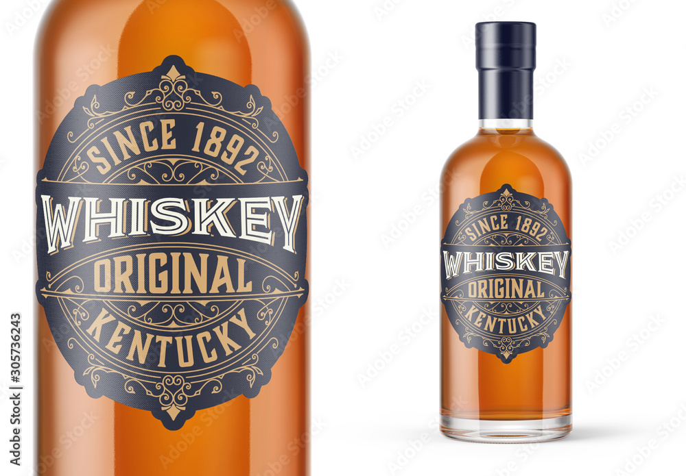 Vintage Whiskey Label Packaging Layout Stock Template | Adobe Stock