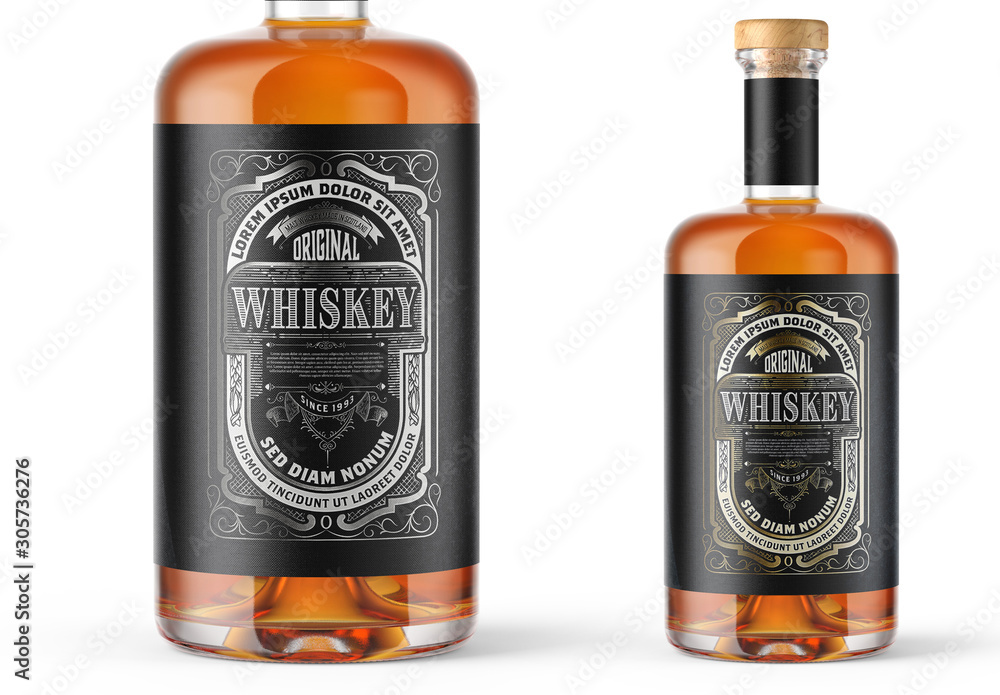 Vintage Whiskey Label Packaging Layout Stock Template | Adobe Stock