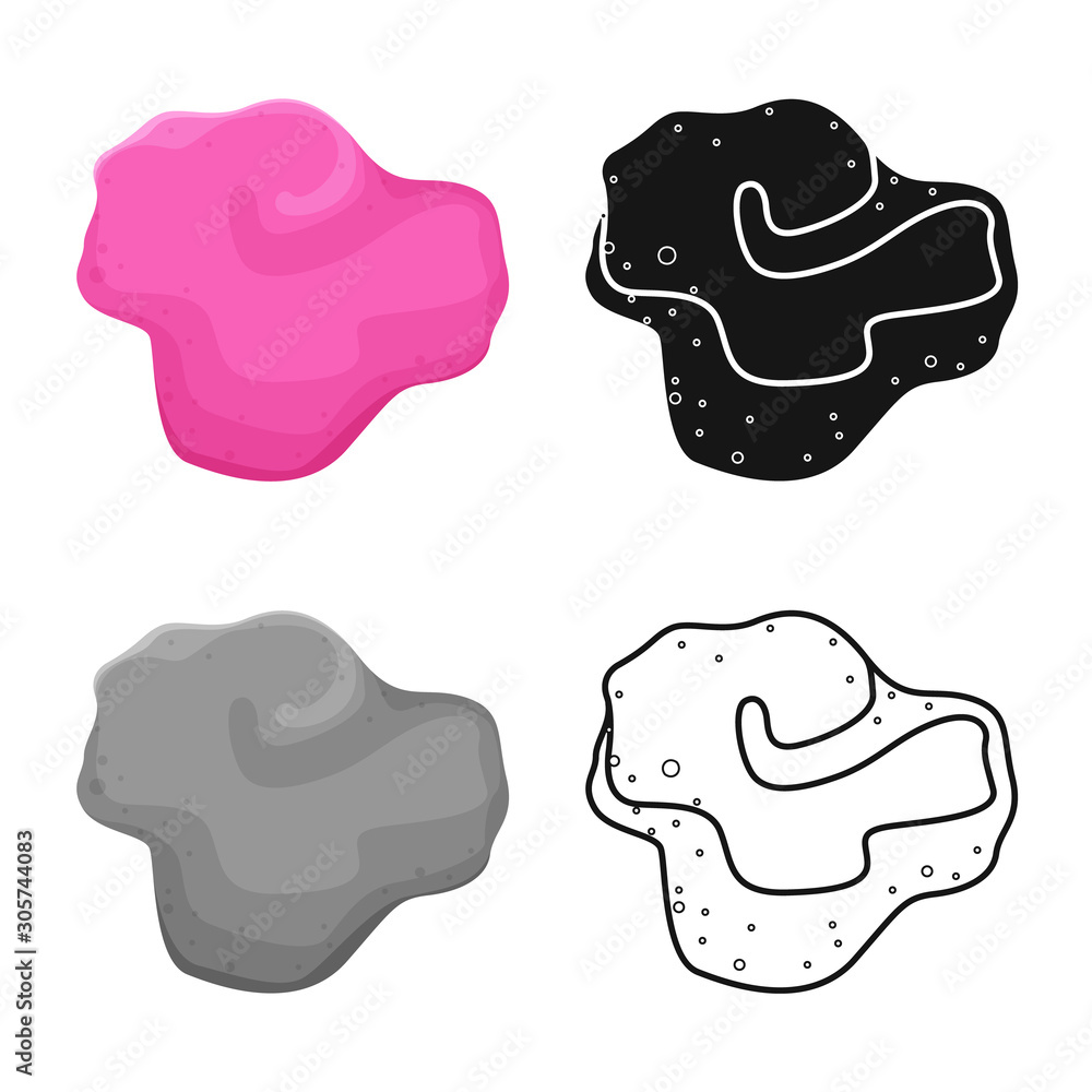 Vector illustration of chewing and stick symbol. Web element of chewing ...