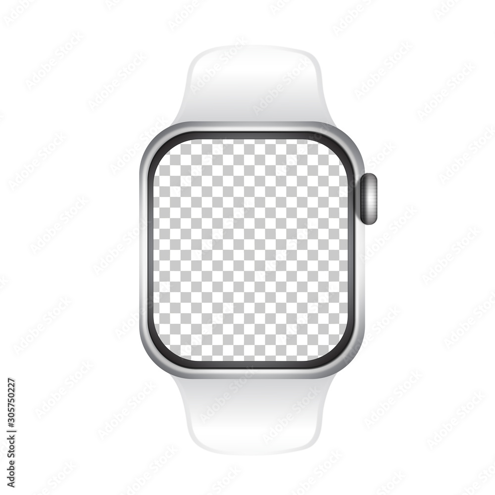 Watch realistically mockup screen png isolated on background. Stock ...