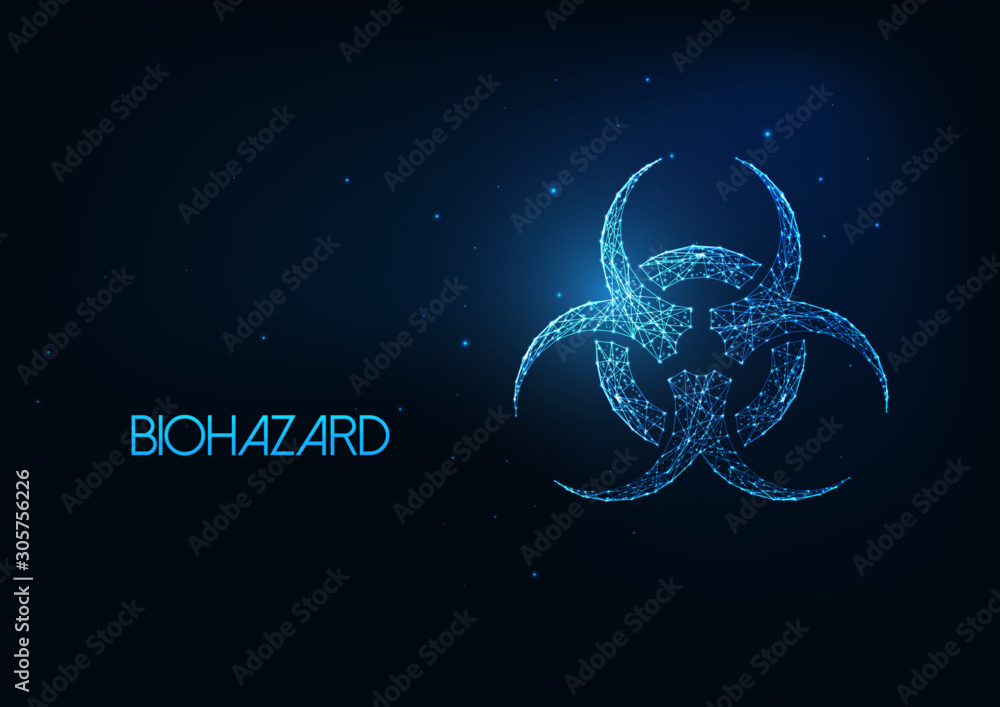 Blue Biohazard Wallpaper