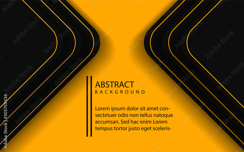 Yellow And Black Abstract Background