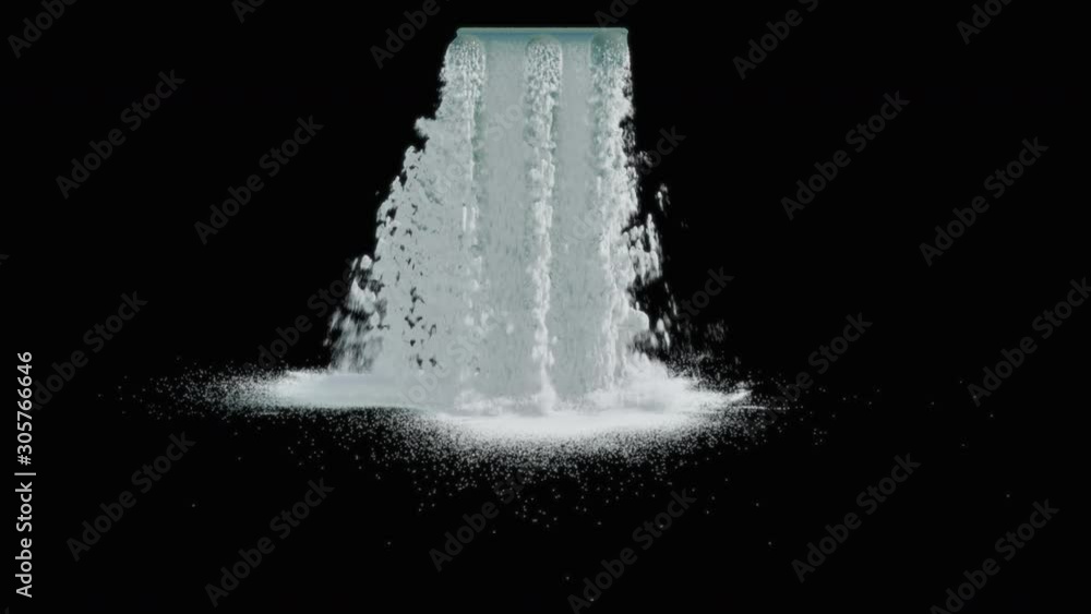 waterfall texture seamless loop, 4k, isolated on black with alpha and ...