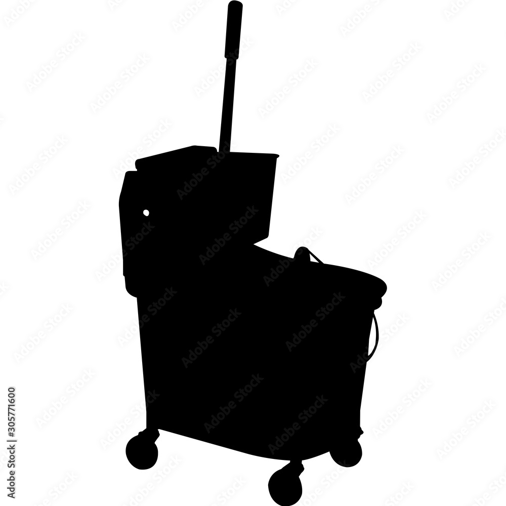 Mop And Bucket Vector