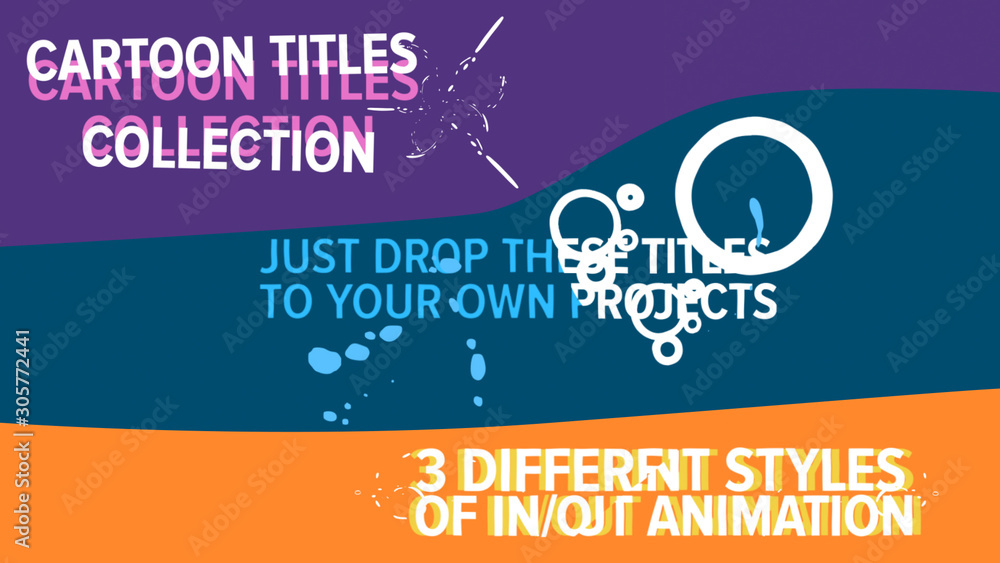 Cartoon Titles Collection Stock Template | Adobe Stock