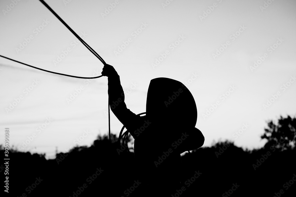 Cowboy Rope Silhouette