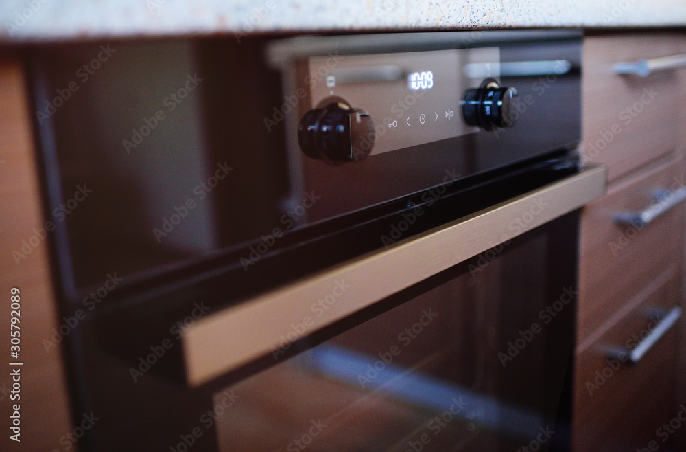 Empty open plan modern electric furnace with hot air ventilation in the ...