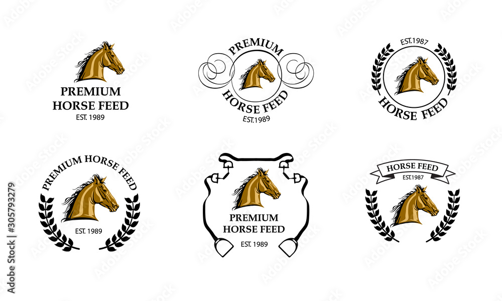 Horse feed logo design. Use it for makeing web or print posters for ...