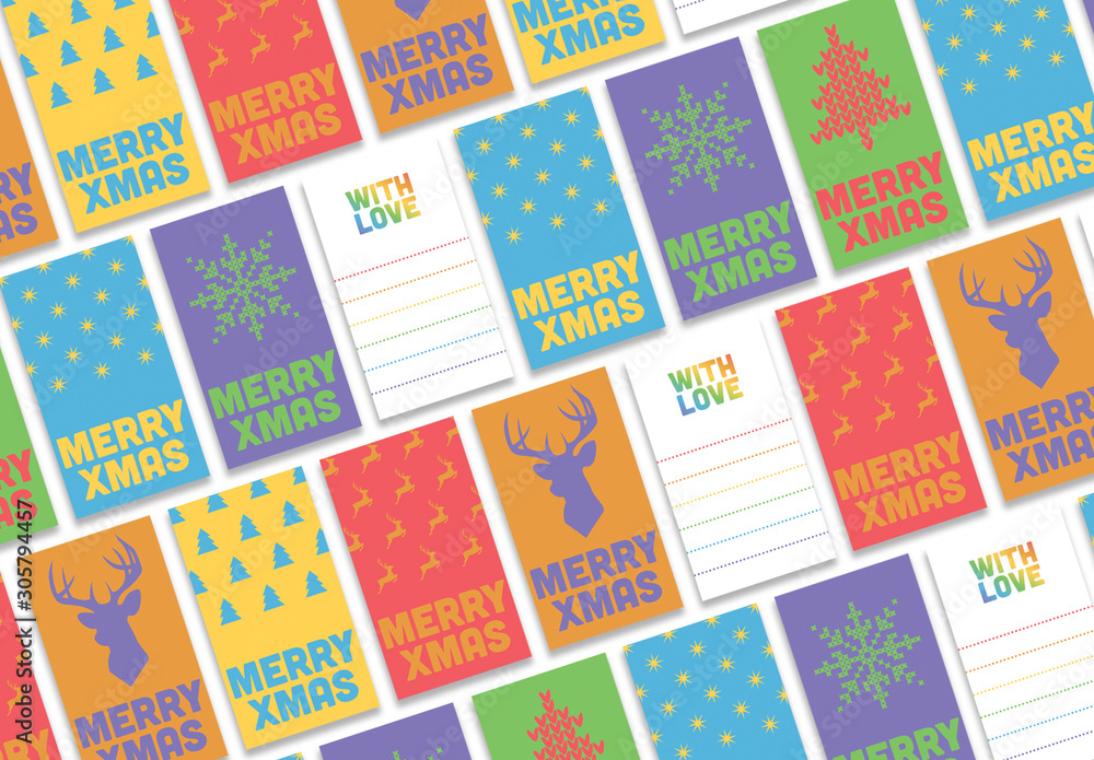 Colorful Gift Tag Layouts Stock Template | Adobe Stock
