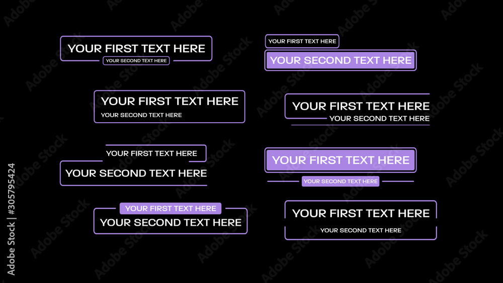 Rounded Edge Frame Titles Stock Template | Adobe Stock