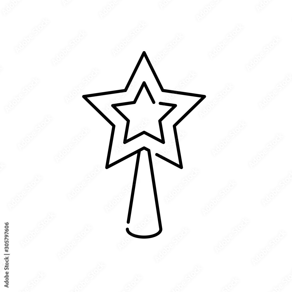 Navidad Estrella Blanco Y Negro Clipart