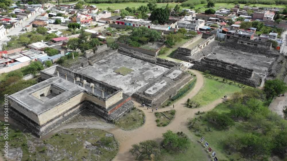 Mitla archeological zone of pyramid in Oaxaca Mexico. Travel adventure ...