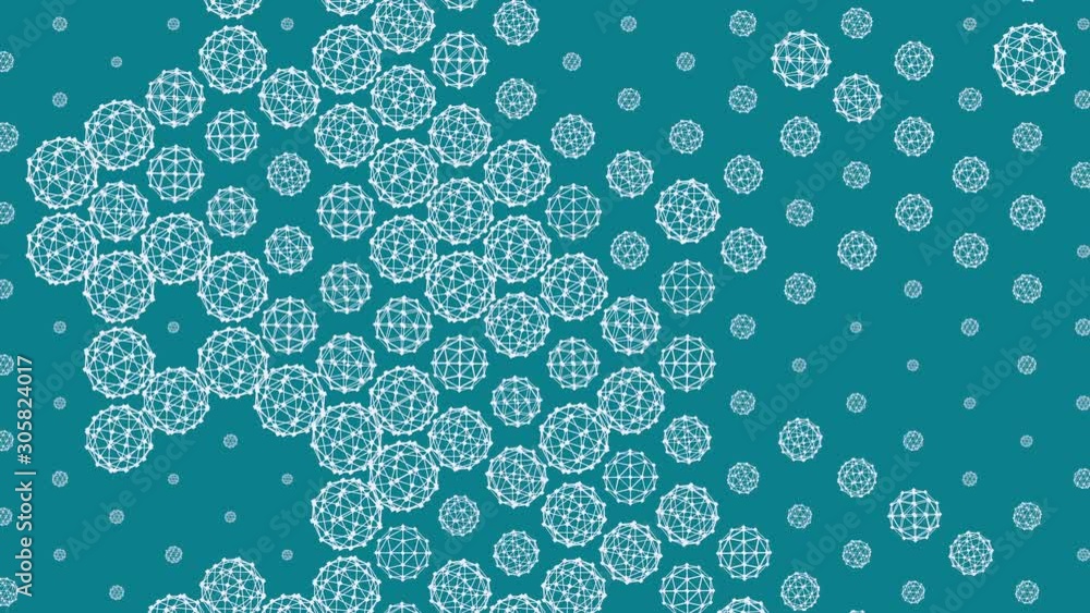 Clean abstract spherical particles field background suggesting ...