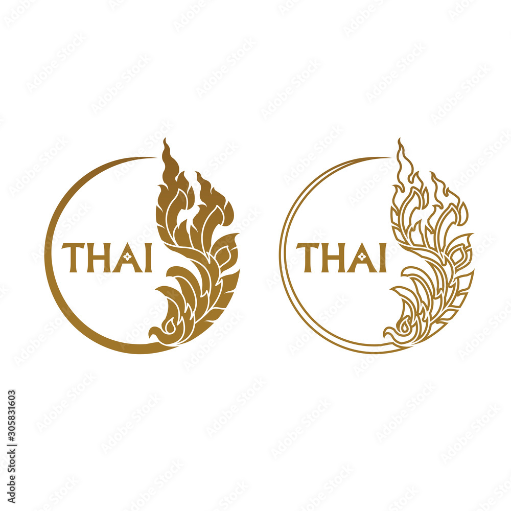 Thai art element for Thai graphic design vector illustration. Stock ...