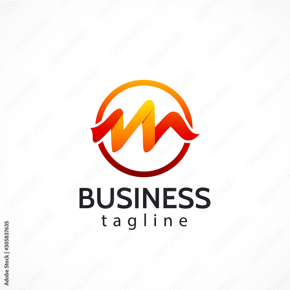 letter m entertainment logo Stock Vector | Adobe Stock