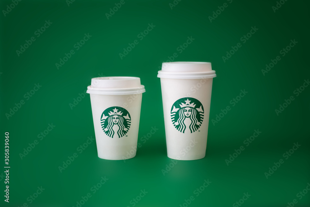 Bangkok ,Thailand - May 17 2019 : A cup of Starbucks coffee with logo ...