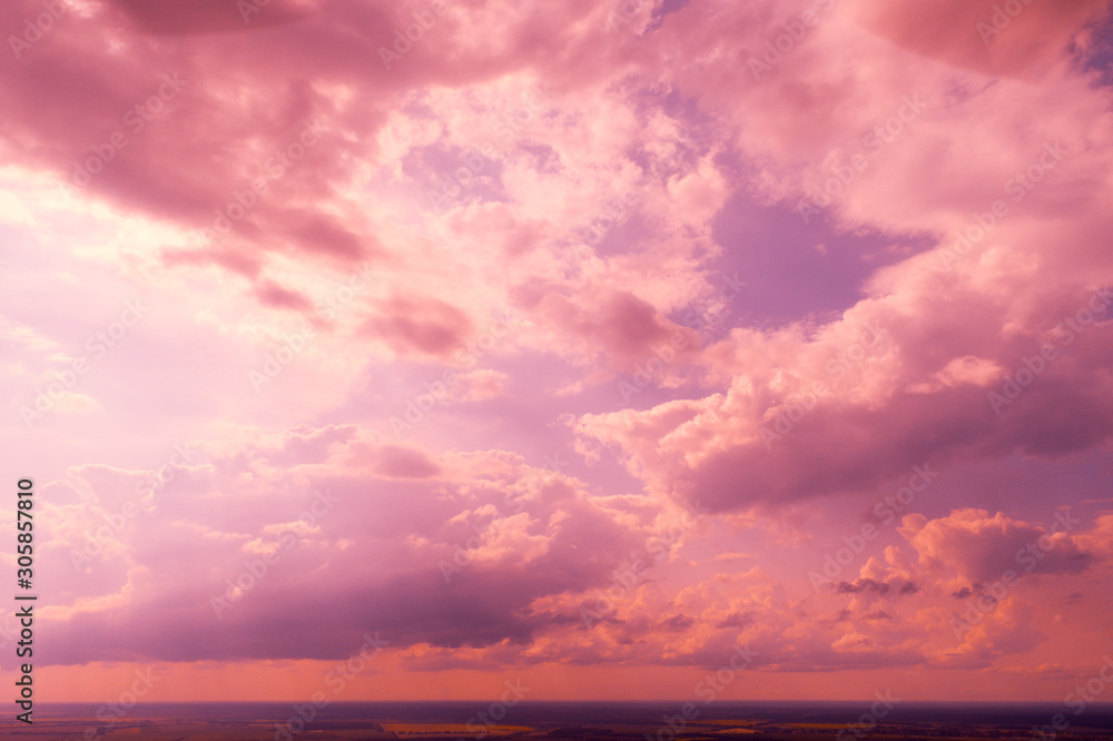 Colorful cloudy sky at sunset Sky texture, abstract nature background ...