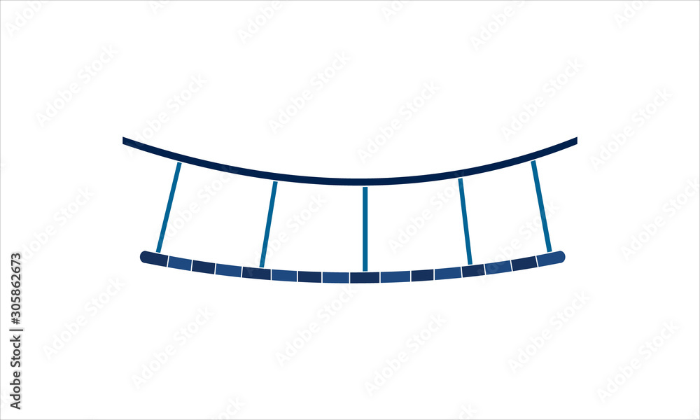 Photo & Art Print Bridge icon on white background for infrastructure ...
