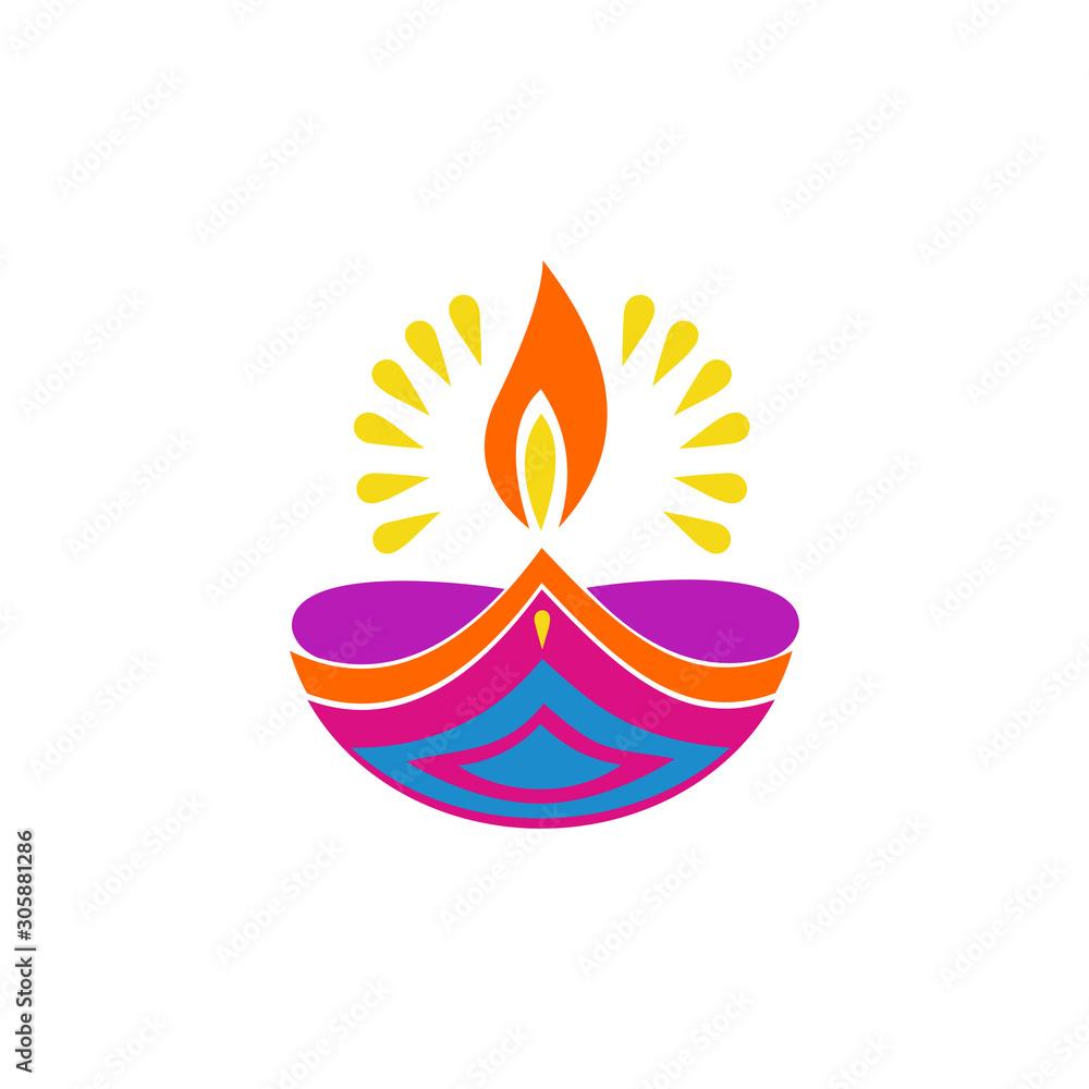Diwali lamp icon vector design symbol Stock Vector | Adobe Stock