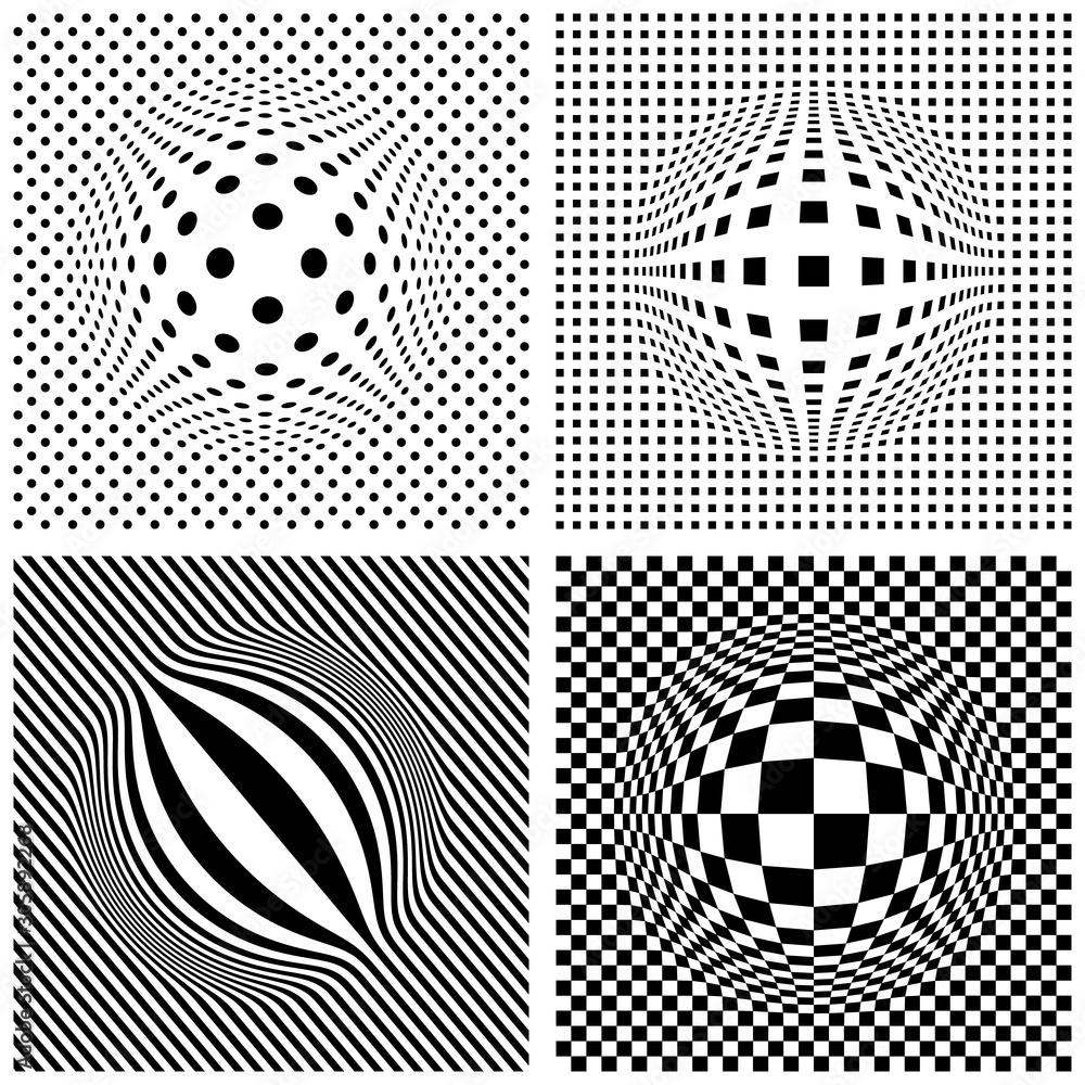 distortion surface with differents shapes Stock Vector | Adobe Stock