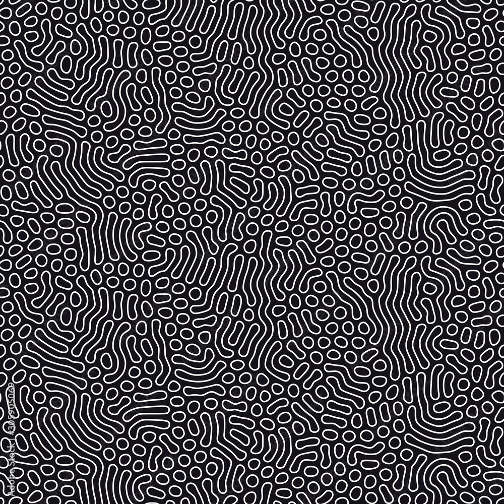 Organic coral background with rounded lines. Diffusion reaction ...